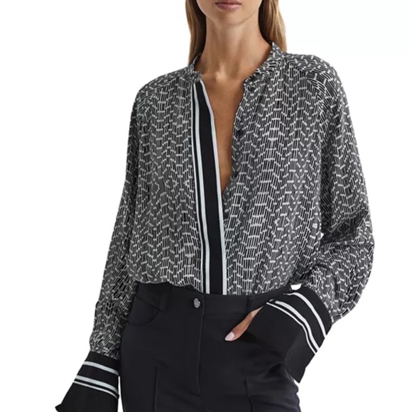 Reiss | Tops | Reiss Ivy Bead Print Top | Poshmark
